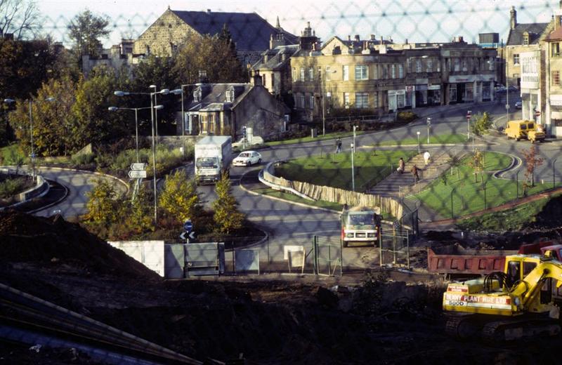 Cockburn Street Roundabout during construction of Howgate Shopping ...
