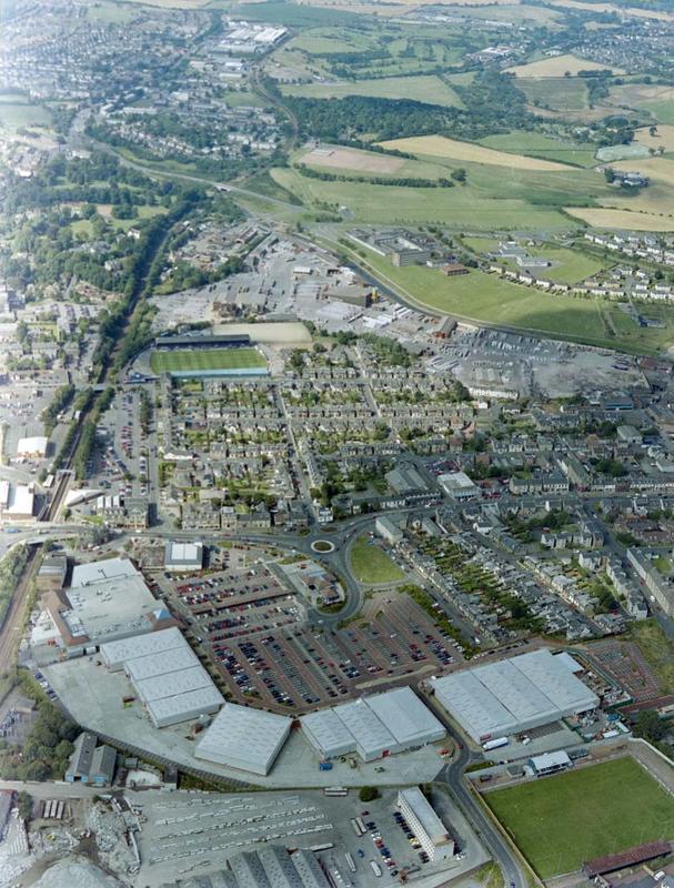 Aerial view of Central Retail Park - Falkirk Council