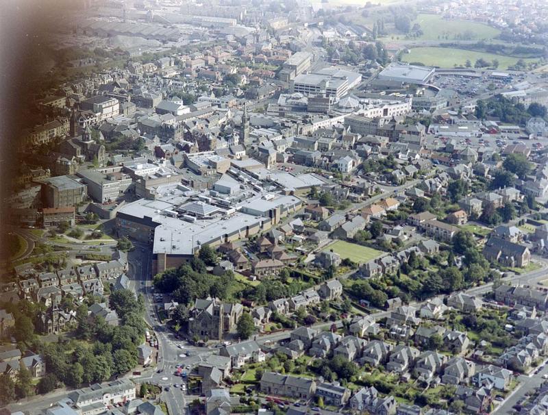 Aerial view of Falkirk town centre - Falkirk Council