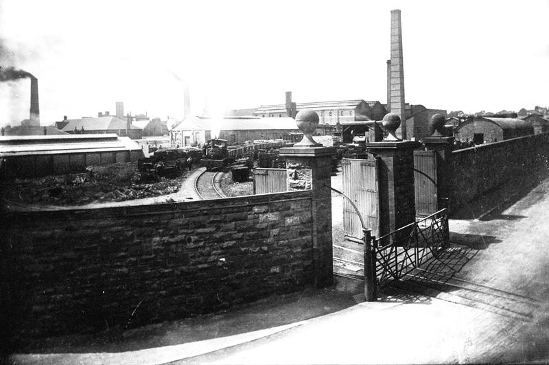 "Taken from a point near Carron Works North Gate looking S.W. into the ...