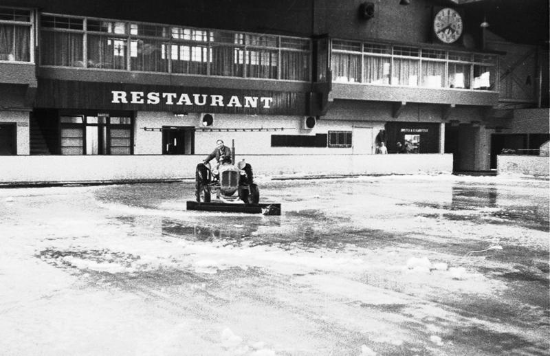 Snowplough on an ice rink - Falkirk Council