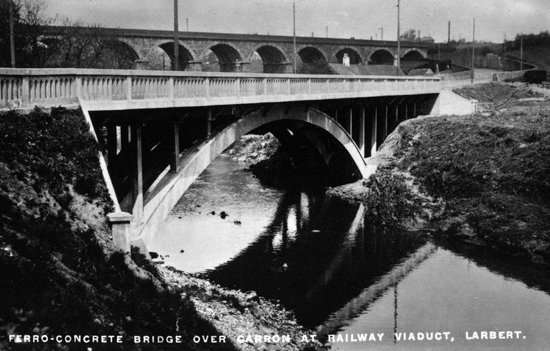 "Ferro concrete bridge over Carron at railway viaduct, Larbert ...