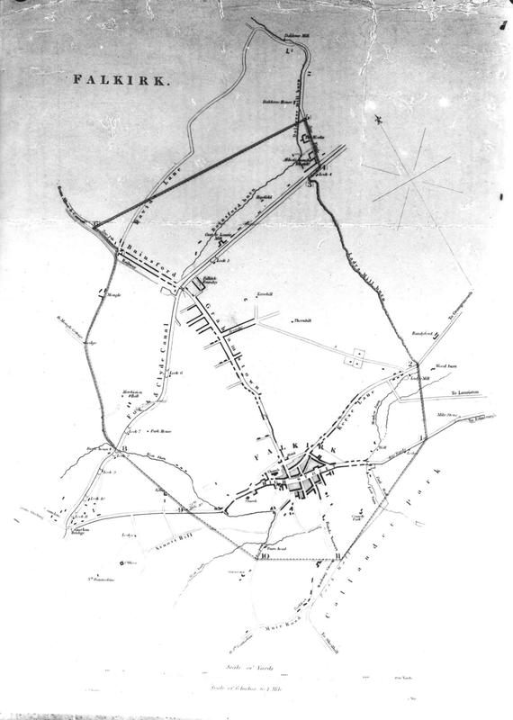 Map of Falkirk showing parliamentary boundary of 1833 - Falkirk Council