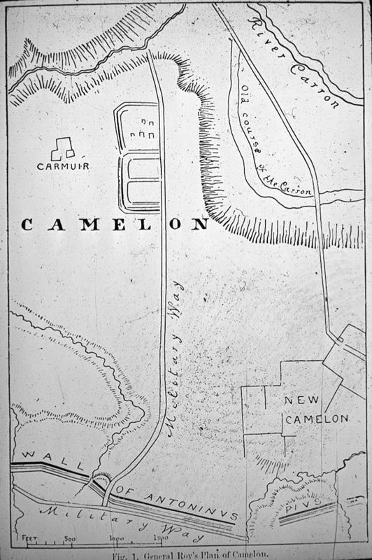 Roy's map (?) showing Camelon Roman fort - Falkirk Council