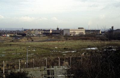 Central Retail Park site before construction from Park Street, Falkirk ...
