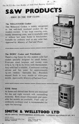 The "Wellstood" and "Doric" ranges and "Esse" stove. - Falkirk Council