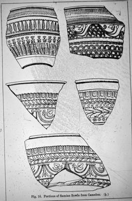 "Portions of Samian bowls from Camelon" - Falkirk Council