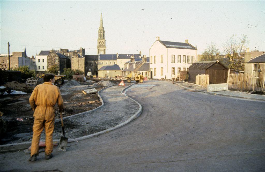 Baxters Wynd from Booth Place during construction of Howgate Shopping ...