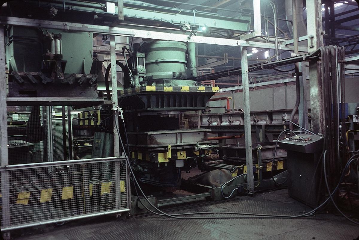 Moulding machine at Torwood Foundry, Larbert - Falkirk Council