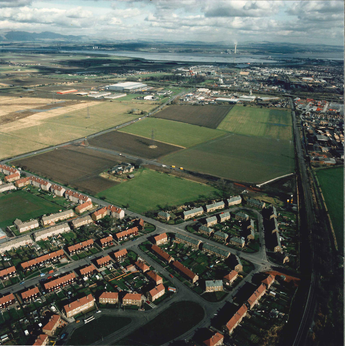 Aerial view of Falkirk and Grangemouth - Falkirk Council
