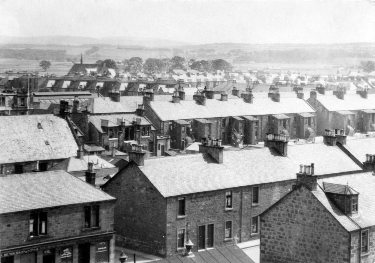 "View of Grangemouth from Old Kirk" "Taken from old parish church (bond ...