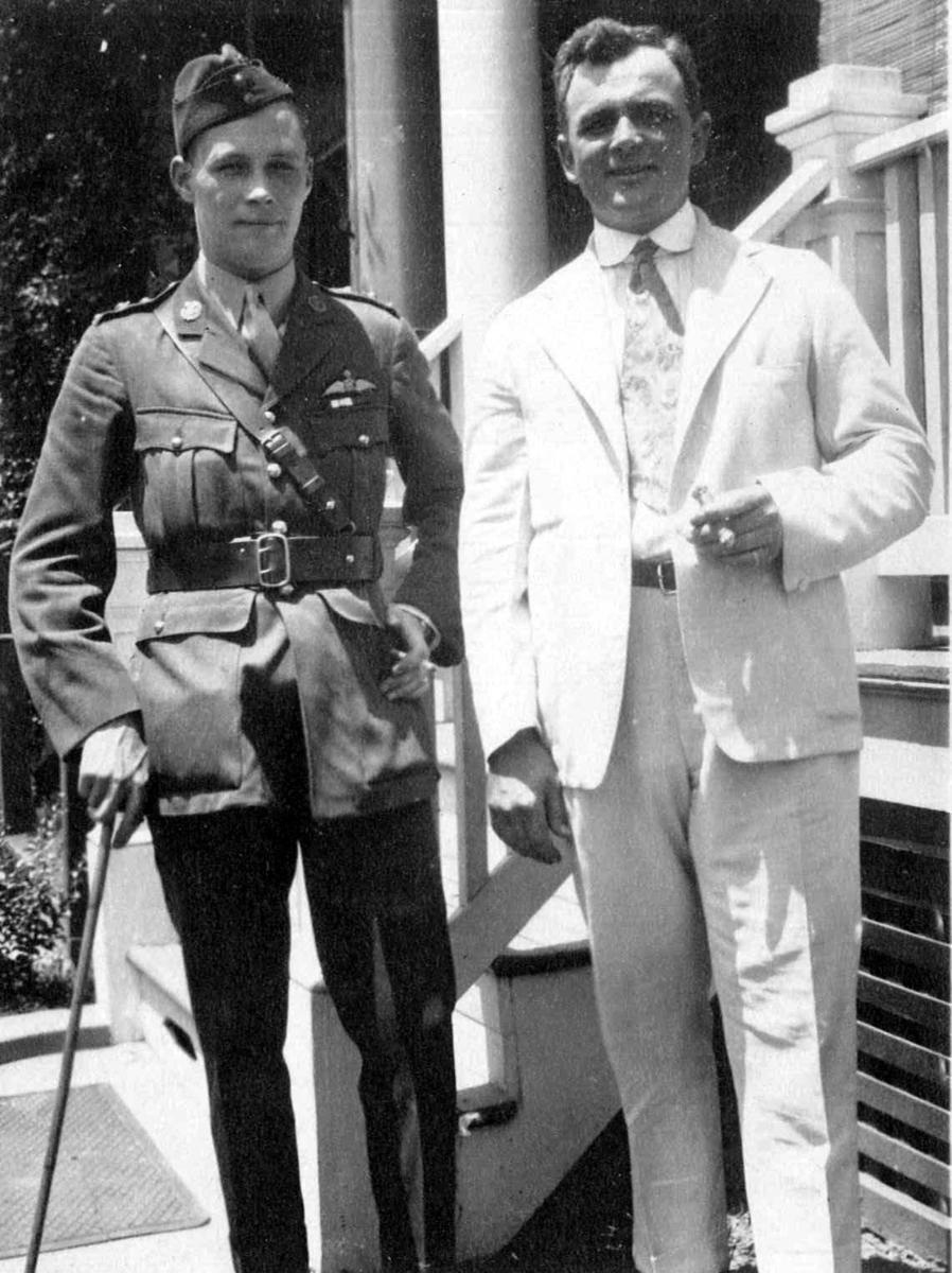 Capt James Fitz Morris with man in white suit - Falkirk Council