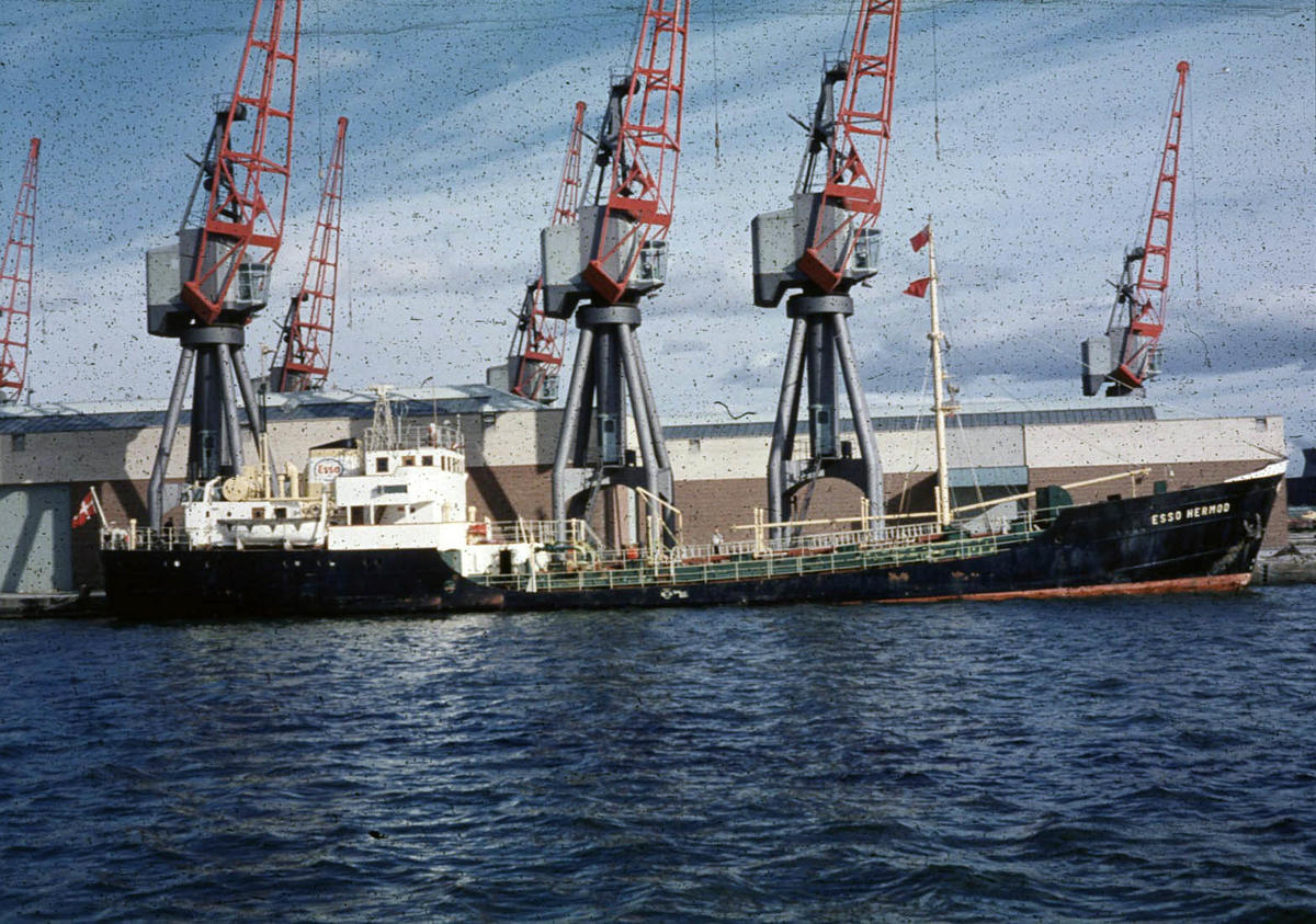 Ship 'Esso Hermod' at Grangemouth docks - Falkirk Council